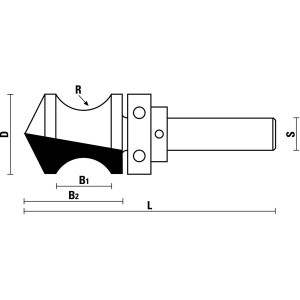 hw hand grip plunge bits with upper ball bearing guide z2 | Sistemi Klein