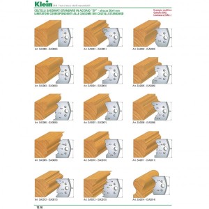 standard profile knives and limiters in sp steel - h-50x4 mm | Sistemi ...