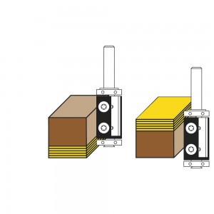 hw insert flush trimming bits z2 with upper and lower ball bearing ...